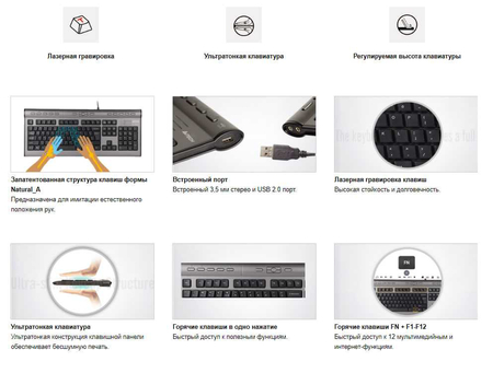 Клавиатура PS2 c USB удленителем A4Tech KLS 7 MUU          (NT0671)
