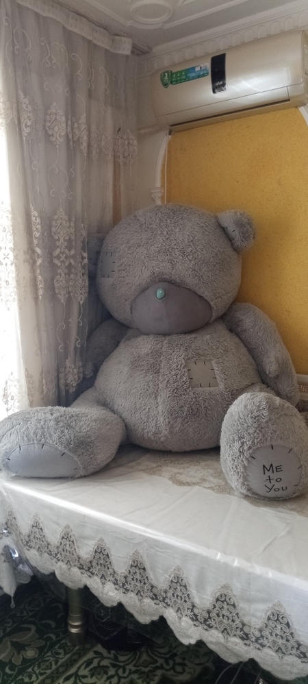 Мягкий медведь серый