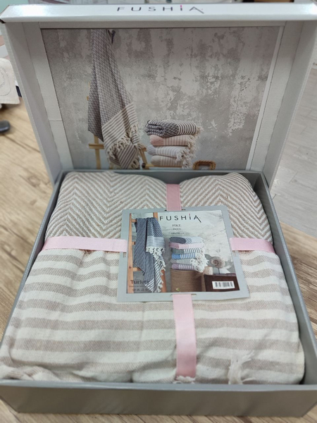 Турецкий плед в подарочной кородке