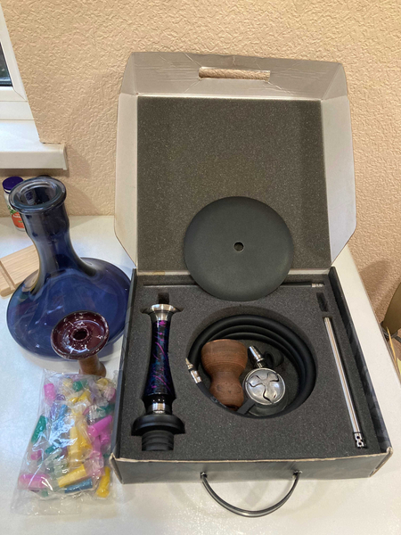 Аппарат Voodoo smoke + колба, чаши, калауд, щипцы (полный комплект)