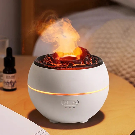Ультразвуковой увлажнитель воздуха Flame Volcano, USB аромадиффузор,