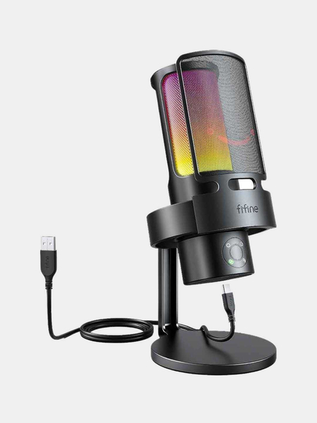Микрофон USB Fifine Ampligame A8 c поп фильтром