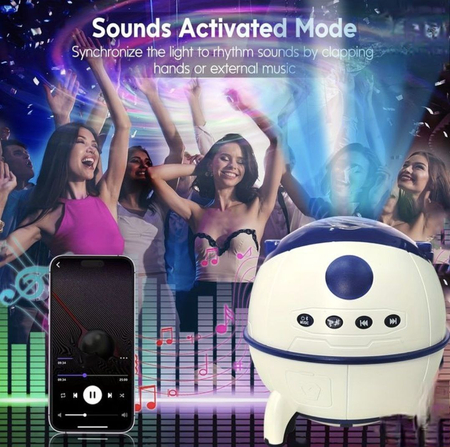 Ночник Bluetooth калонка звездное небо с пультом управления