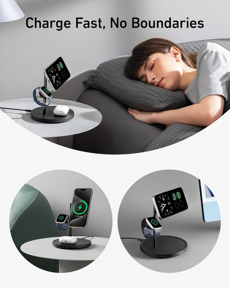 Anker MagGo 15W 3-in-1 Charging Stand Qi2 Certified Wireless Charger