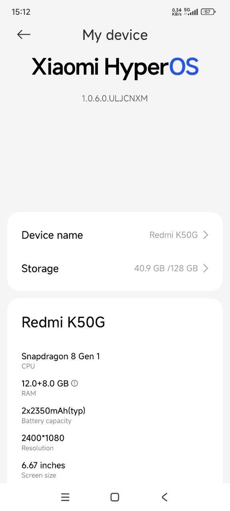 Redmi k50 gaming edition 12+8 128