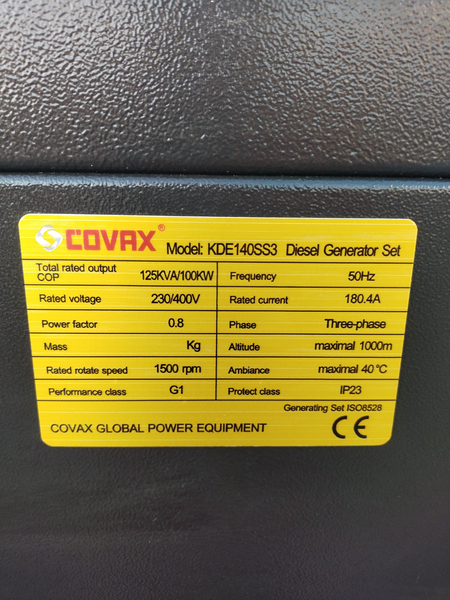 AzbNavigator Generator 125 kVA 100 kvtt