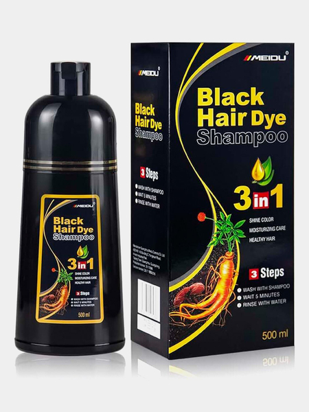 Black hair shampoo - ayollar va erkaklar uchun maxsus