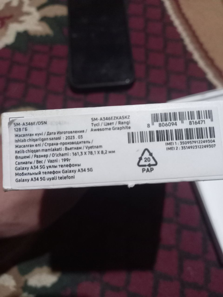 Samsung A34 kelishilgan narxda sotiladi
