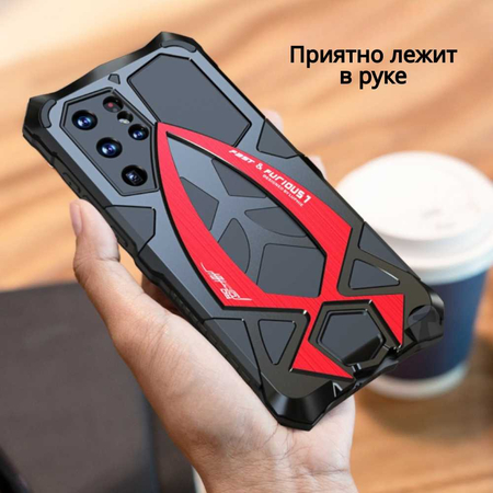 Алюминиевый противоударный чехол/chexol  для Samsung S22/23/24 Ultra