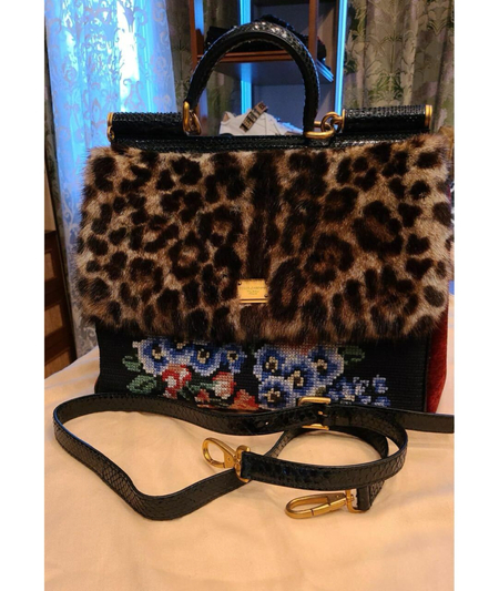DOLCE&GABBANA Мульти меховая сумка тоут