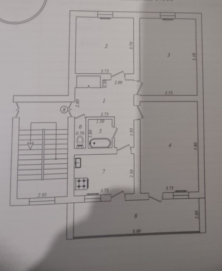 Срочно!!! 3-х комн кВ. 2-й этаж. 100м². Бектемирсий р-н.