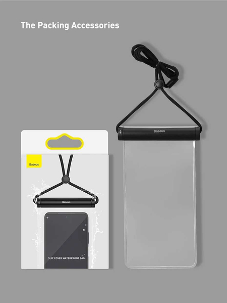 Baseus Cylinder Slide-cover Waterproof Phone Case Bag Swimming Bag 7.2