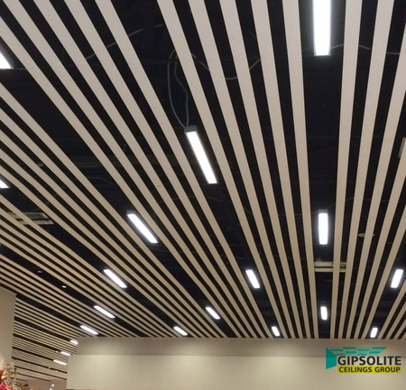 Реечный кубообразный потолок от Gipsolite Ceilings!
