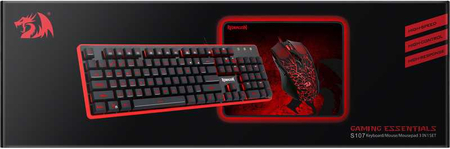 Игровой комбо набор 3 в 1 клавиатура мышь коврик Redragon Combo S107