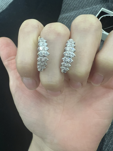 Серьги с бриллиантами 750 пробы
