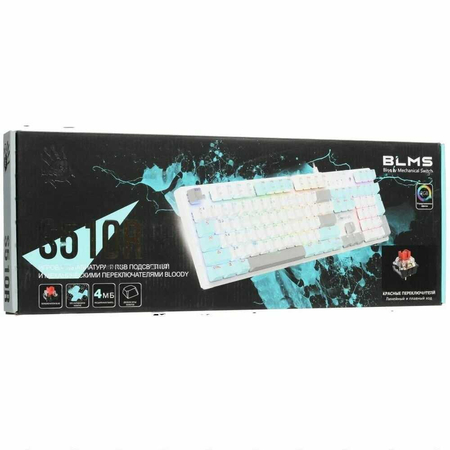 Проводная игровая клавиатура Bloody S510R (ICY WHITE) BLUE SWITCH