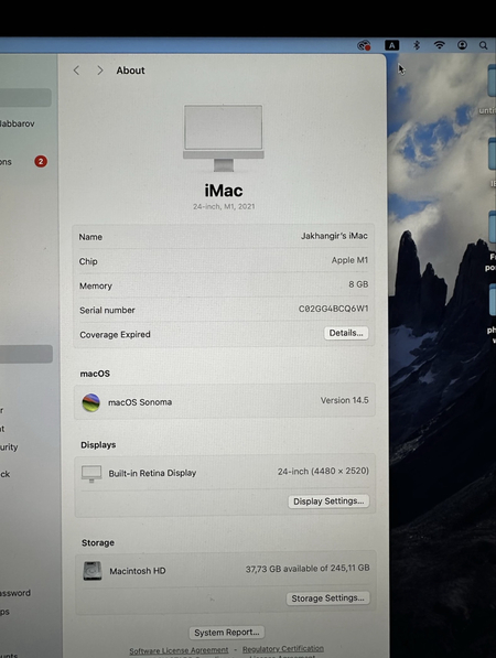 Продаю IMac 2021 M1 идеальное состояние
