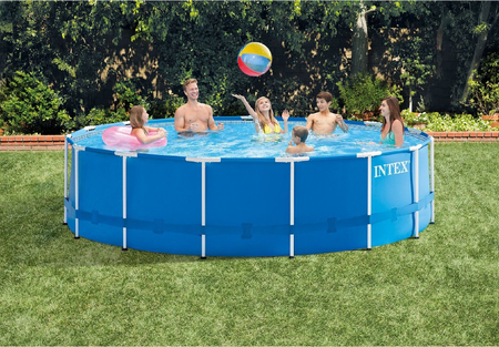 Каркасный бассейн INTEX 4.57×1.22см достафка бесплатная