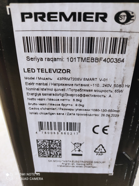 PREMIER 43PRM720SV smart