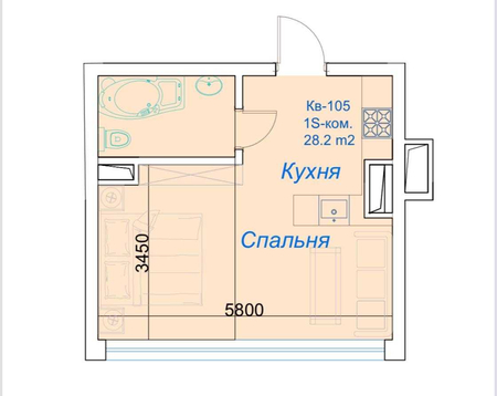 Центр города. Квартиры в черновой отделке от 28.2 до 116 квадрат  А.К