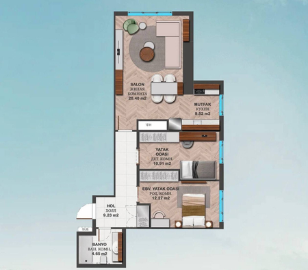 Продаётся 3-х комнатная квартира в ЖК Nest One (142)