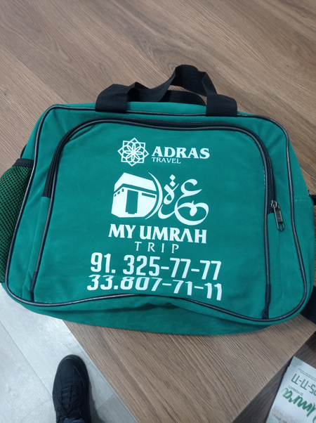 Umra va xaj amallar uchun kamzul so'mka sizning brendingiz asosida