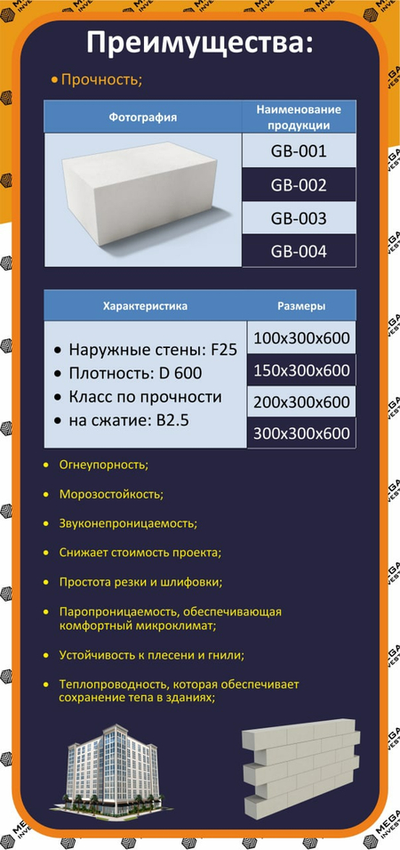 Газоблок  Автоклавный 