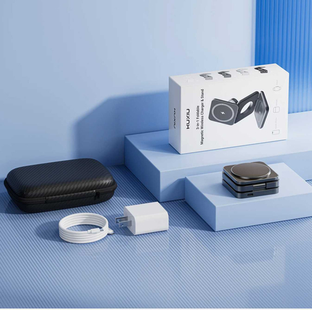 KUXIU X40 - iPhone, Airpods, AppleWatch Simsiz quvvatlagich stand