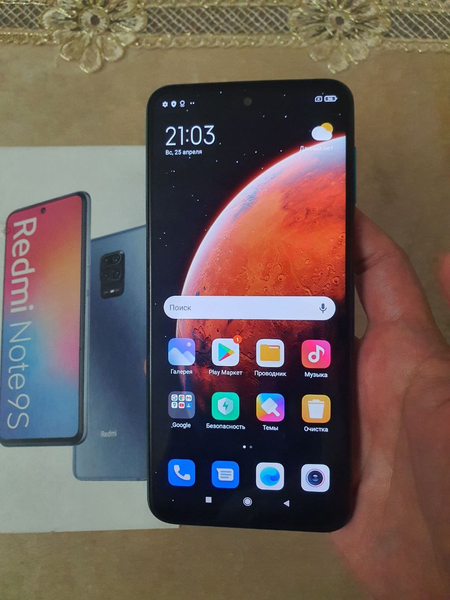 Xiaomi Redmi Note 9S 64Gb Blue Grey Igravoy karobka Sastayani Otlichni