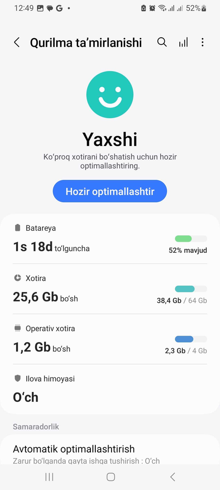 Samsung a32 4/64 xolati juda yaxshi