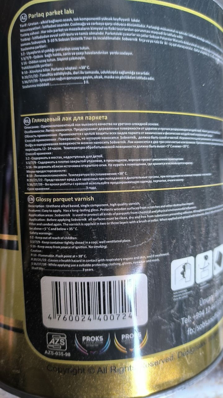 Parket laki sotiladi 100 ming