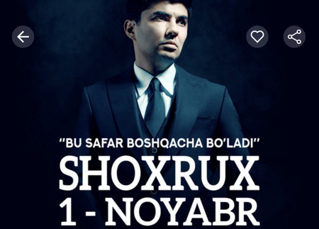 Shoxrux rep kansert bilet bor FanGold zona