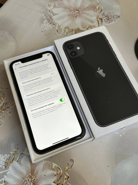 Ochilmagan iPhone 11 64Gb 86% Black Karobka Bor Obmen