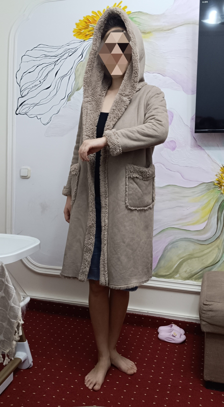 Шуба с капюшоном