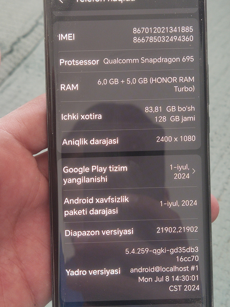 Honir x9a 5G 6/128