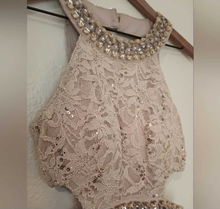 Платье коктельное,гепюр.