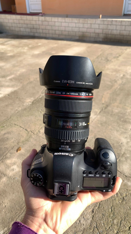 Canon 6D + 24-105 Usm obyectivi bilan + document karobka