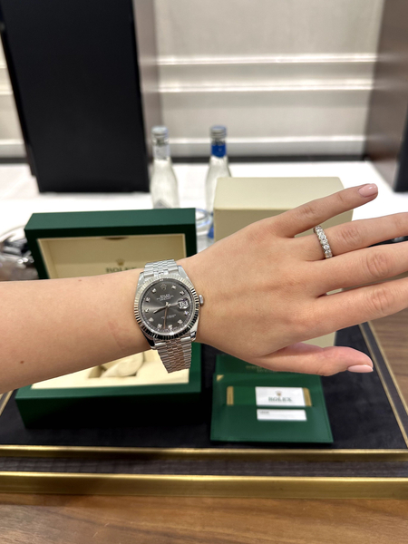 Rolex Datejust 41mm Steel and White Gold 126334 Diamonds