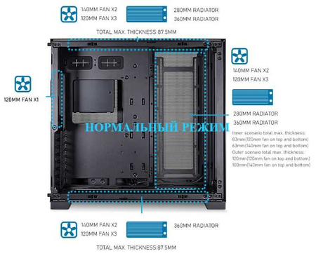 Кейс Keys Lian Li O11 DYNAMIC EVO Black