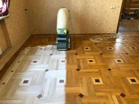 Шлифовка пол паркет