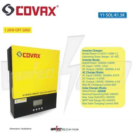 Covax hybrid invertor CV-ECO-1.5KW-12 | Гибрид инвертор 1.5 кВт Панель
