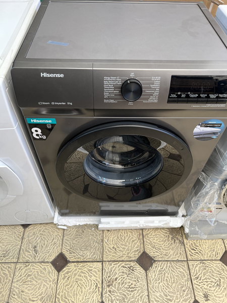 Hisense автомат 8 кг инвертор паровой табло , мировой бренд