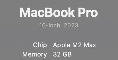 MacBook Pro M2 ProMax 32GB 1TB