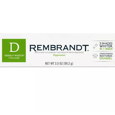 Зубная паста Rembrandt Deeply White с перекисью, отбеливающая, мятная.