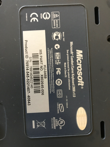 Клавиатура Microsoft KU-0459