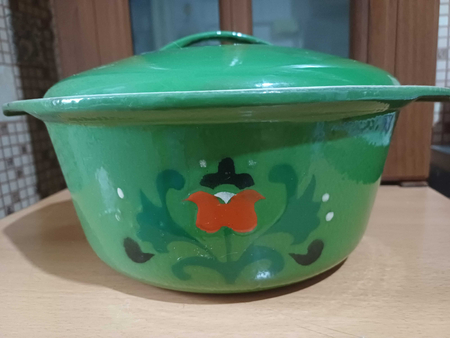 Казан чугун, эмалированный 2л.