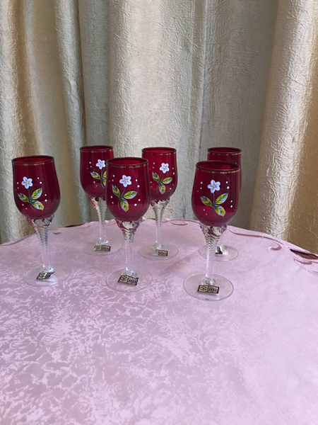 Рюмки Богемия. Буфетное хранения