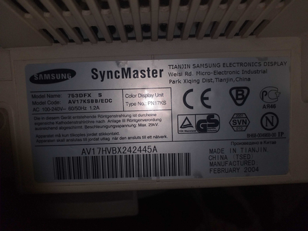 Монитор SamsungMaster 753dfx.