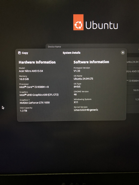 Acer nitro 5 core i5