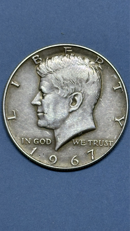 Полдоллара США серебро 1967 год